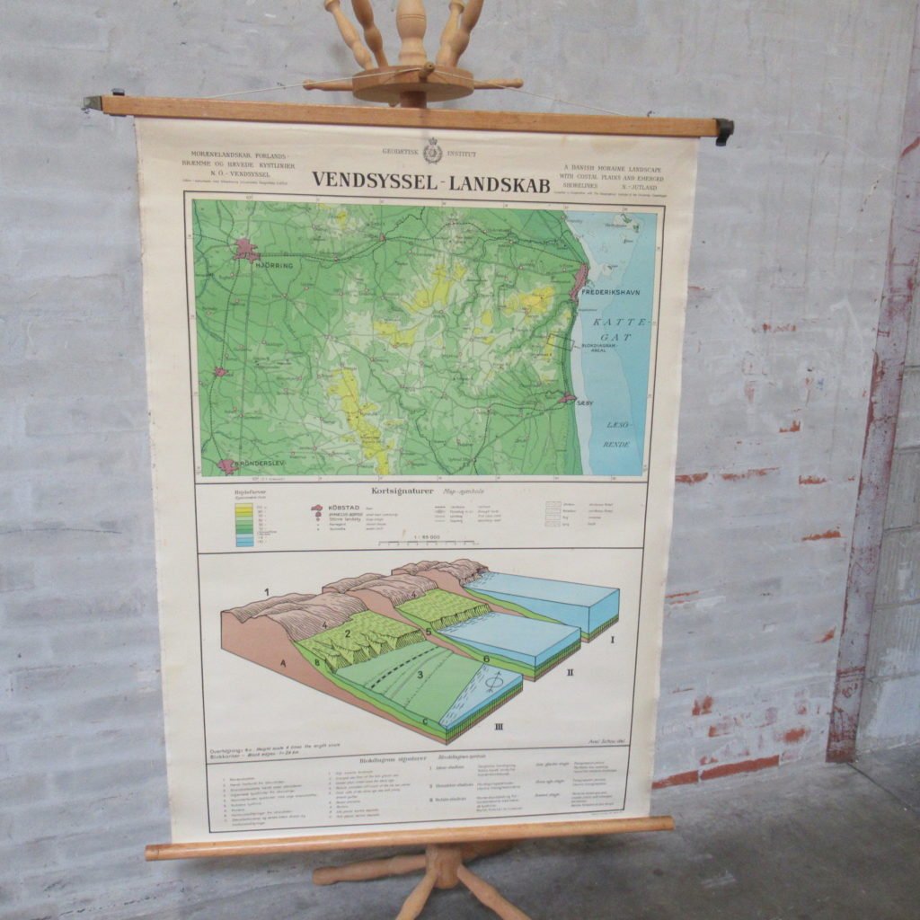 Geodætisk kort over Vendsyssel landskab - 1749 - Genbrugsauktion